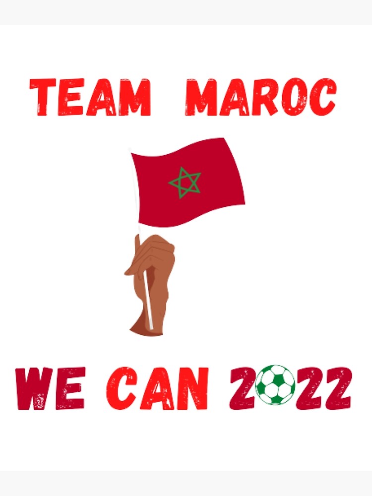 Lámina artística «Team Maroc copa del mundo Qatar 2022 _Maroc we can do ...