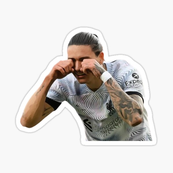 "Darwin Nunez Crying Celebration" Sticker for Sale by Gronk11 | Redbubble