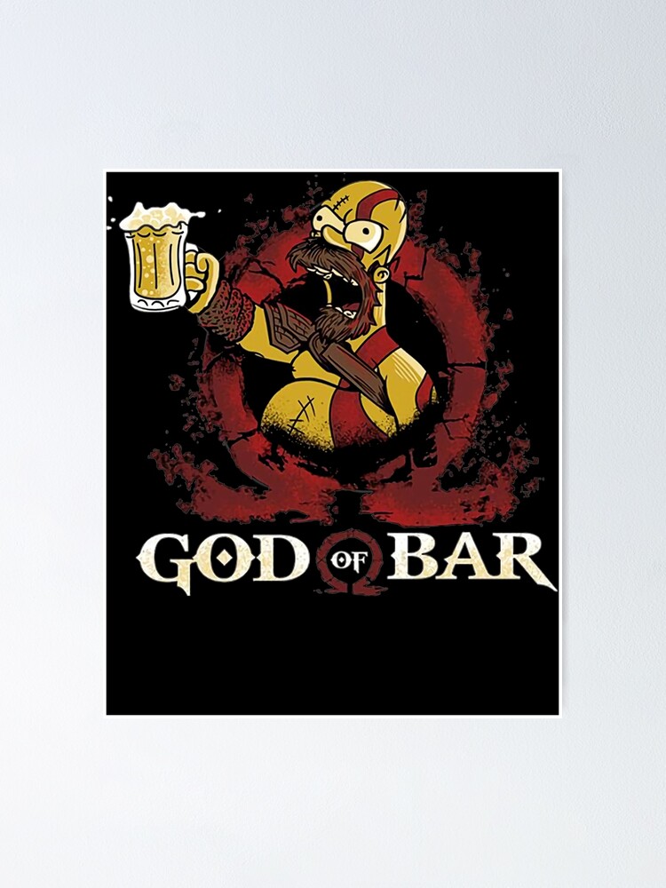 "God of War God Of Bar Kratos" Poster for Sale by emilieThierry | Redbubble