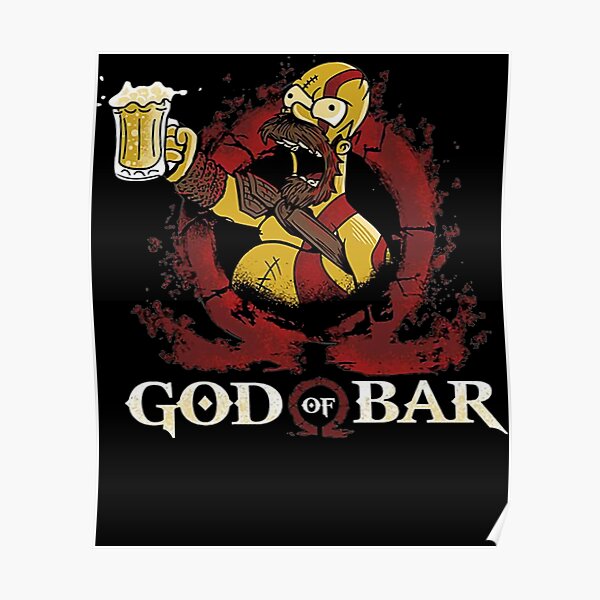 "God of War God Of Bar Kratos" Poster for Sale by emilieThierry | Redbubble