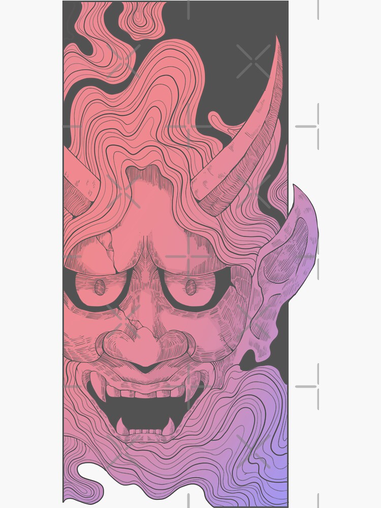 "oni" Sticker for Sale by Amar Maruf | Redbubble