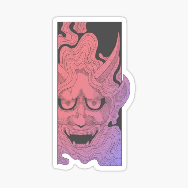 "oni" Sticker for Sale by Amar Maruf | Redbubble