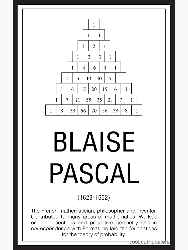 "Pascal" Poster for Sale by coolmathposters | Redbubble