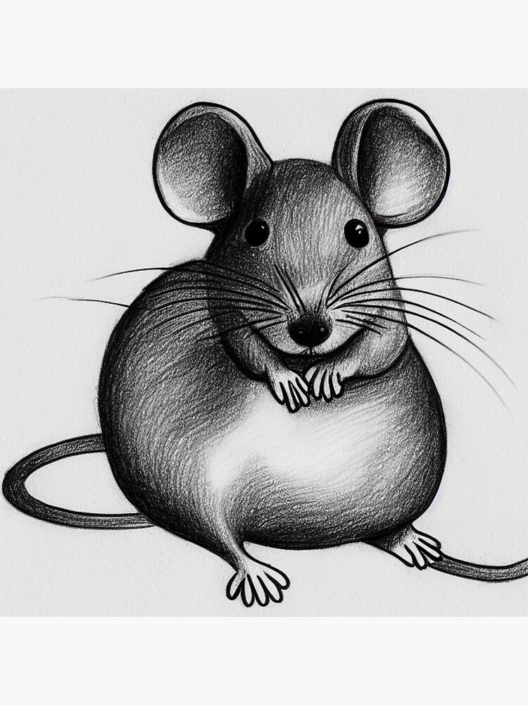 "Cute Mouse drawing" Sticker for Sale by InfiniteAxolotl | Redbubble