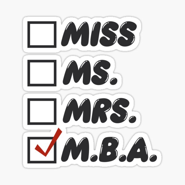 "Miss. Ms. Mrs. M.B.A. Checklist Shirt, Funny MBA Shirt, Business ...
