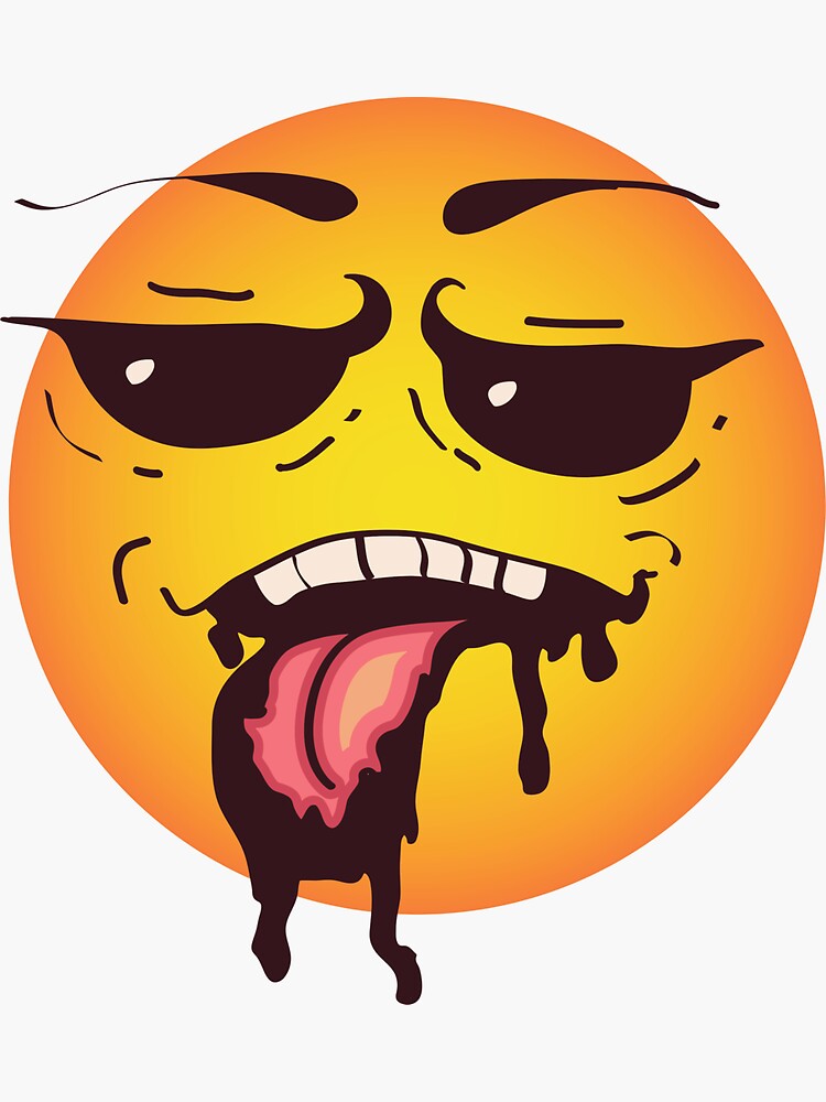 "Face Vomiting" Sticker for Sale by felyne-kitty | Redbubble