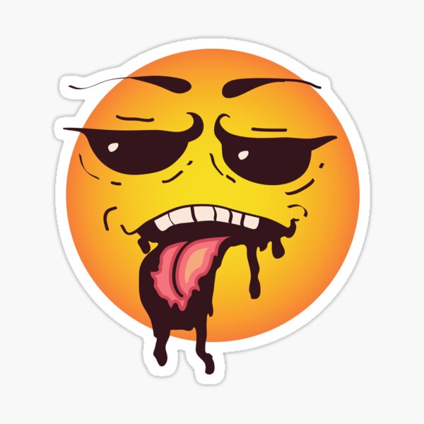 "Face Vomiting" Sticker for Sale by felyne-kitty | Redbubble