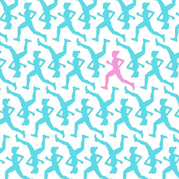 " Running Girl Pastel Pattern" Sticker for Sale by XOOXOO | Redbubble