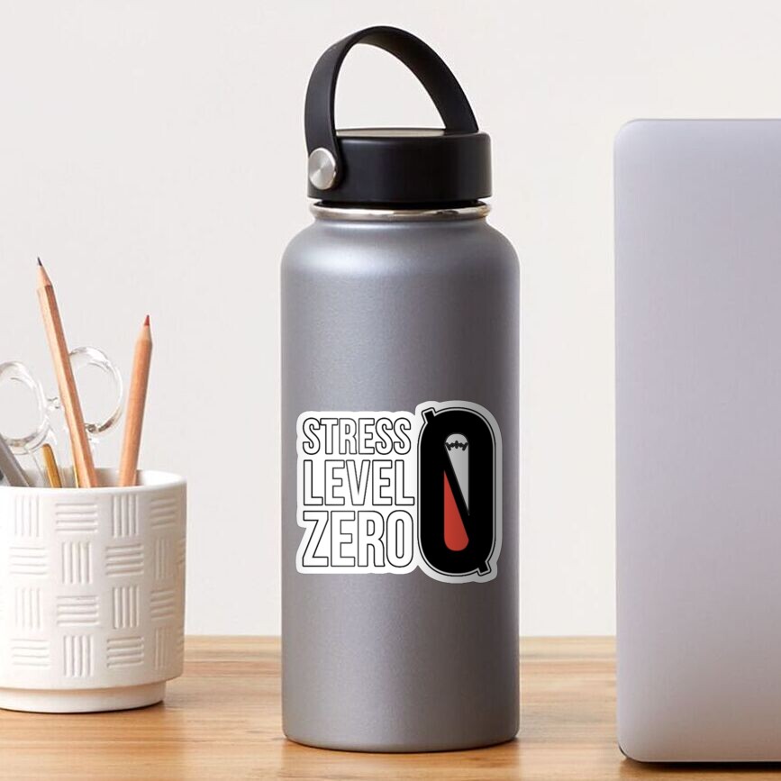 "Stress Level Zero" Sticker for Sale by DOT-A-LINE | Redbubble