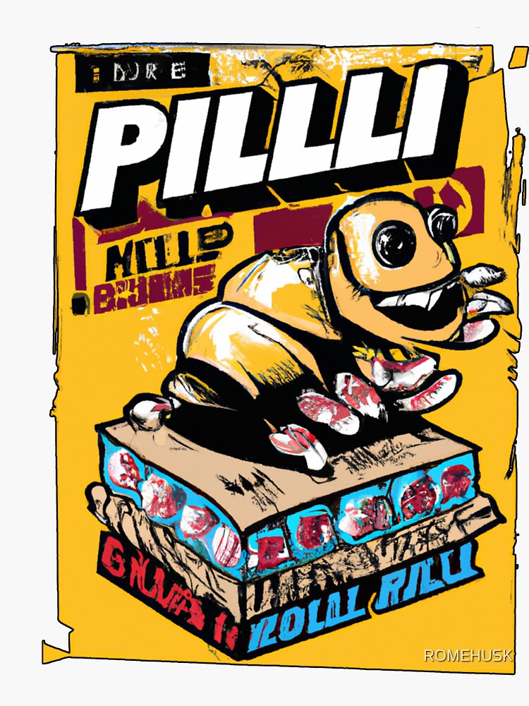 ""DR PILLLI" Retro Style Roly-Poly" Sticker for Sale by ROMEHUSK ...