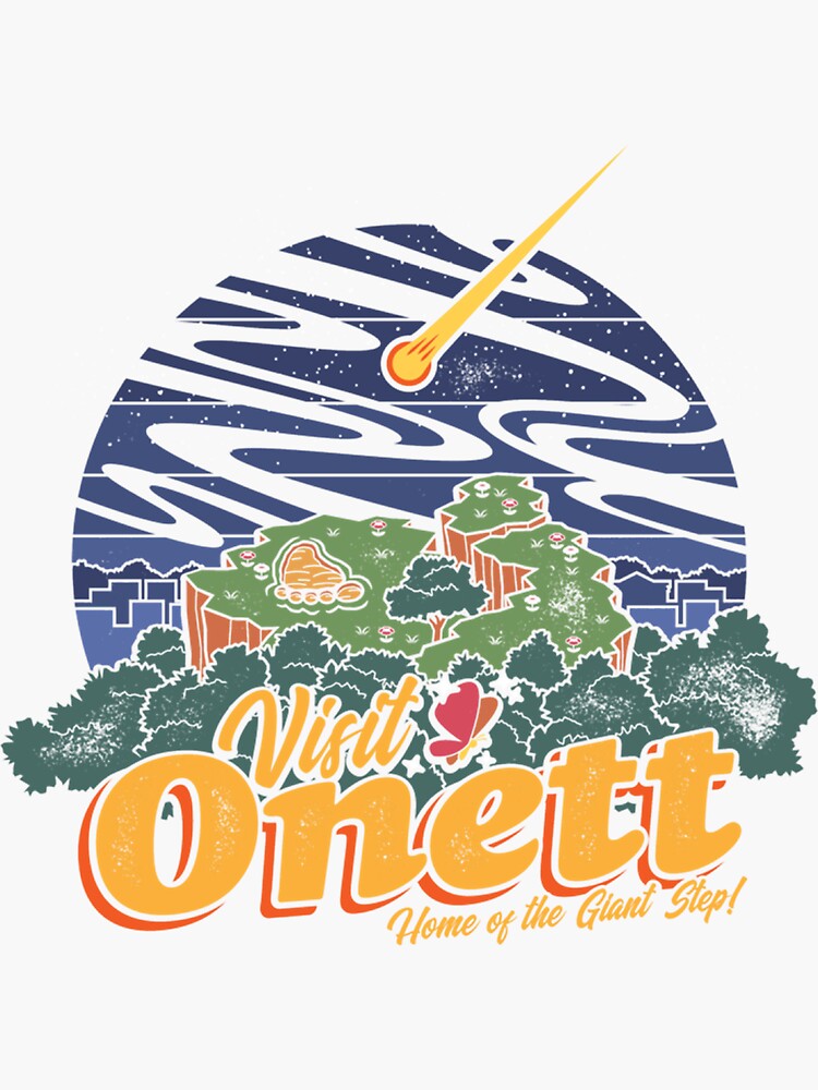 "Visit Onett Home Of Glant Step" Sticker for Sale by JacobKilman ...