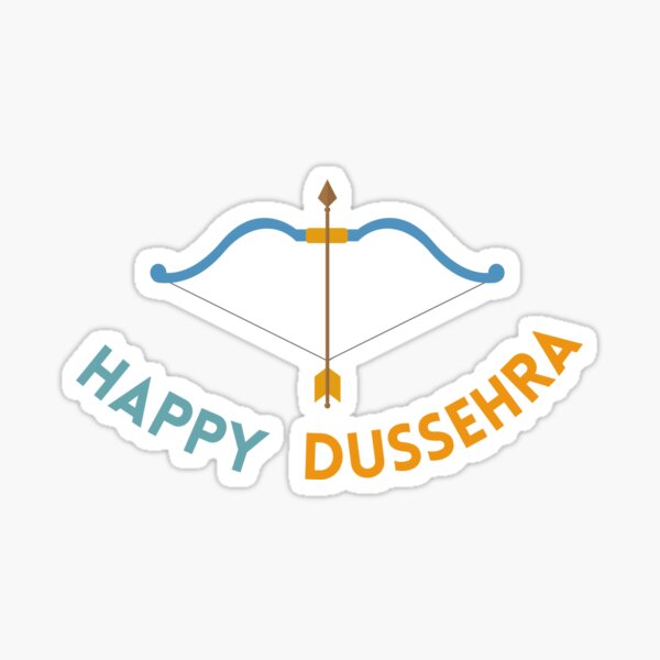 "Happy Dussehra t-shirt" Sticker for Sale by OneDayCollected | Redbubble