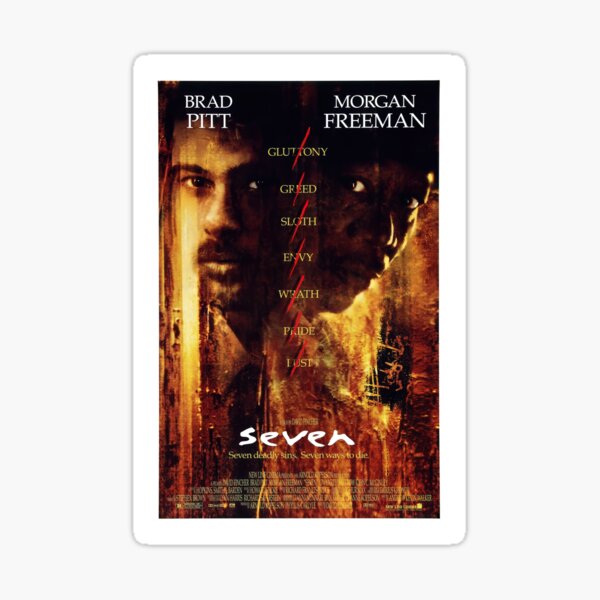 "Se7en Movie Poster" Sticker for Sale by fdfv | Redbubble
