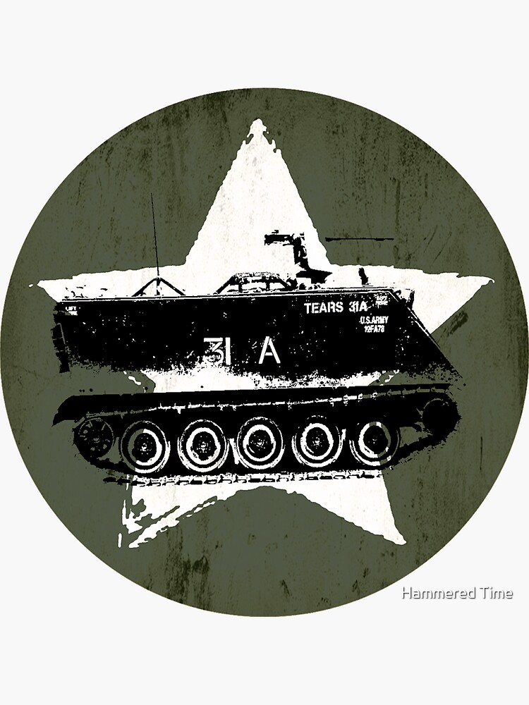 "M113 APC USA Army star worn green" Sticker for Sale by burntwolf27 ...
