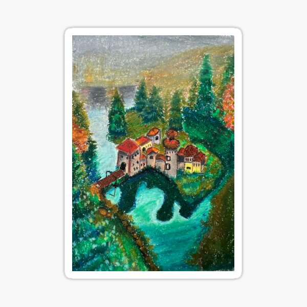 "Castle around the valley " Sticker for Sale by Puifai2489 | Redbubble