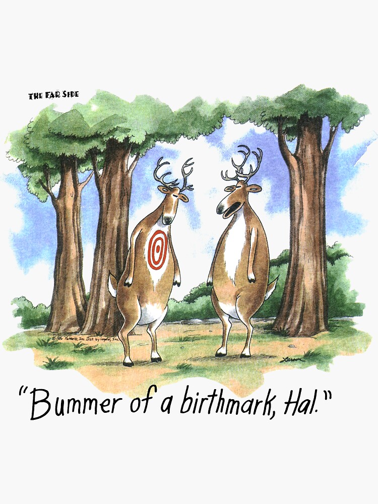 "Bummer of a Birthmark Hal" Sticker for Sale by PierceDesign | Redbubble