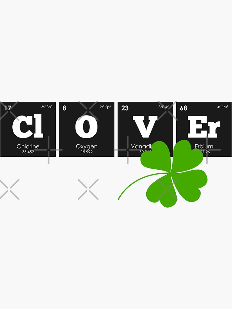 "Chemistry - Periodic Table Elements: ClOVEr" Sticker for Sale by ...