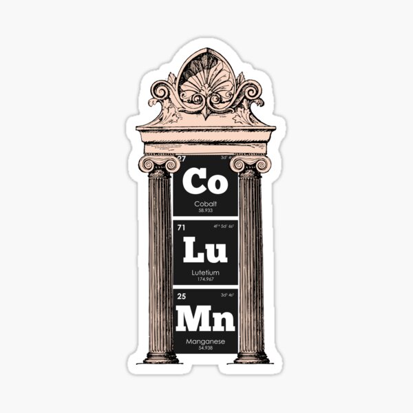 "Chemistry - Periodic Table Elements: CoLuMn" Sticker for Sale by ...