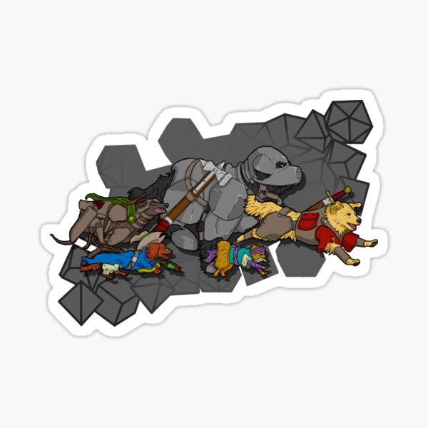 "Dungeons & Dogs" Sticker for Sale by explosivebarrel | Redbubble