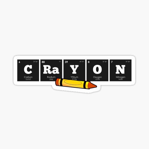 "Chemistry - Periodic Table Elements: CRaYON" Sticker for Sale by ...