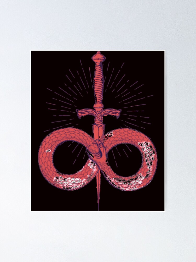 "Red OroBoros Inscyption Game Fanart " Poster for Sale by garyeffcoat ...