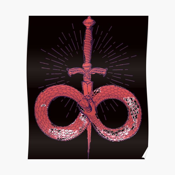 "Red OroBoros Inscyption Game Fanart " Poster for Sale by garyeffcoat ...