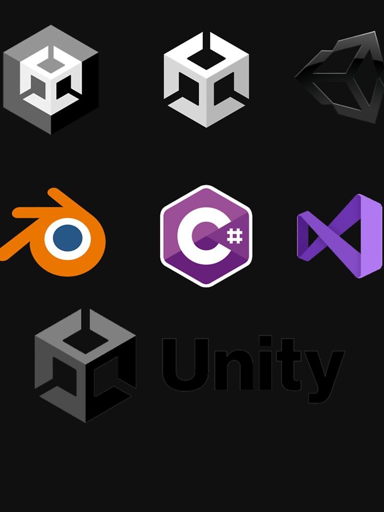 "Unity Sticker Set Unity 3D New Logo " T-shirt for Sale by garyeffcoat ...