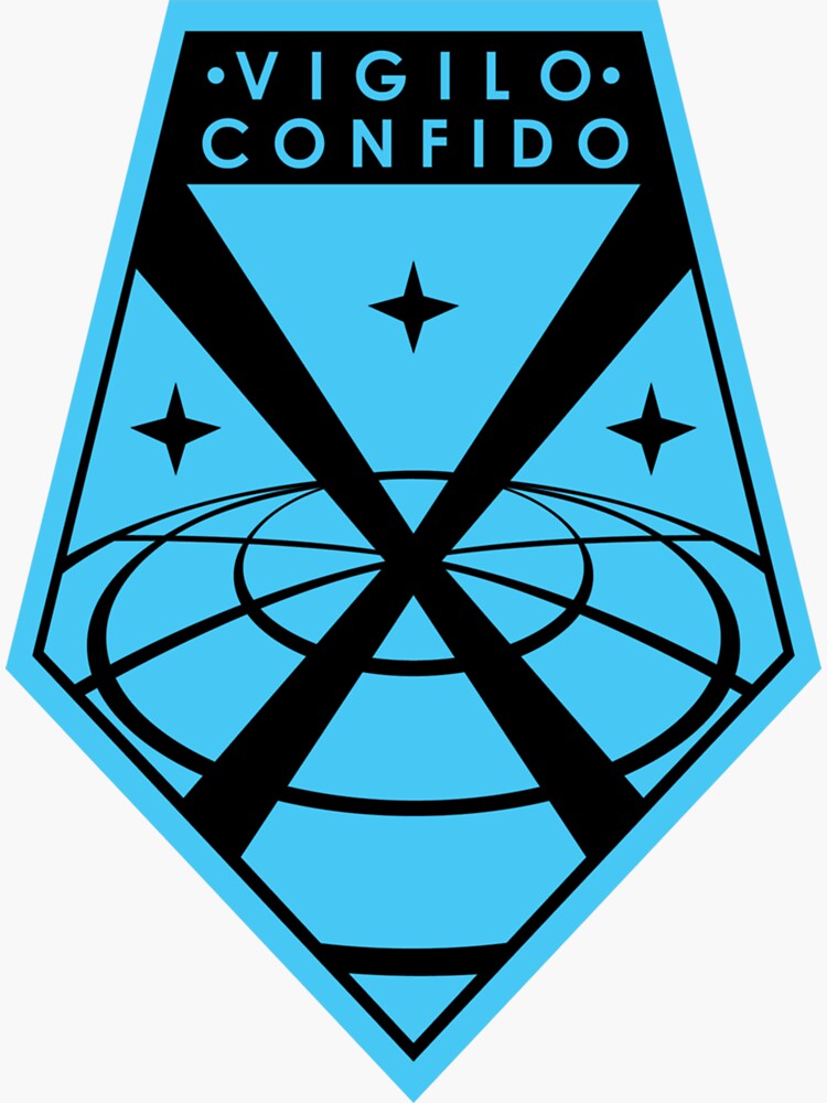 "Vigilo Confido XCOM Logo " Sticker for Sale by garyeffcoat | Redbubble