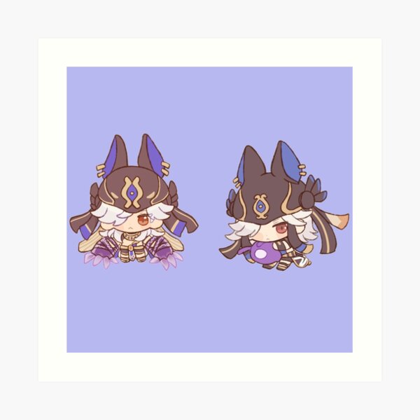 "Cyno Chibi Cute Genshin Impact Sumeru" Art Print for Sale by Sara2806 ...