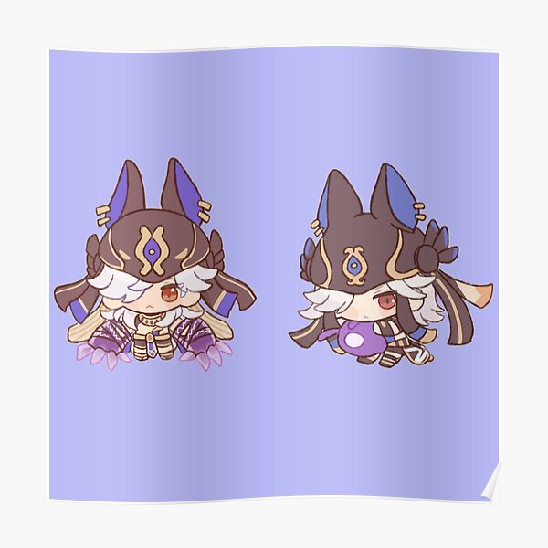 "Cyno Chibi Cute Genshin Impact Sumeru" Poster for Sale by Sara2806 ...