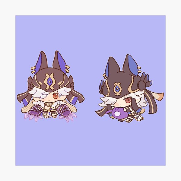 "Cyno Chibi Cute Genshin Impact Sumeru" Photographic Print for Sale by ...