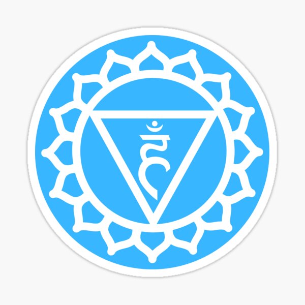 "Vishuddha | Throat Chakra" Sticker for Sale by Spiritualista | Redbubble
