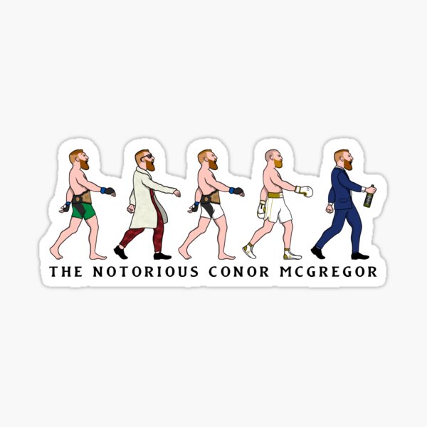 "The Notorious Conor McGregor" Sticker for Sale by JACKDesignUK | Redbubble
