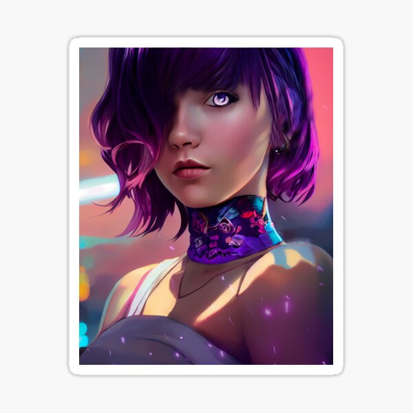 "purple haze" Sticker for Sale by PlushieDoesArt | Redbubble