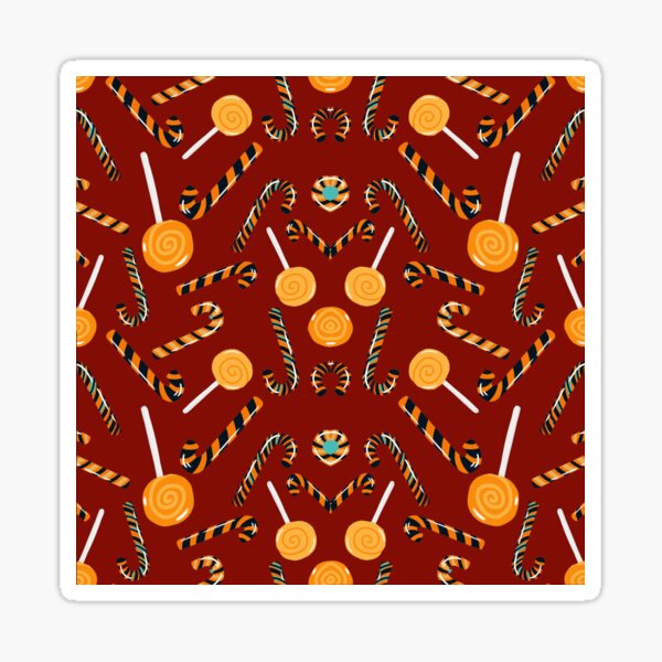 "Candy Halloween In Dark Red" Sticker for Sale by moxdesign | Redbubble