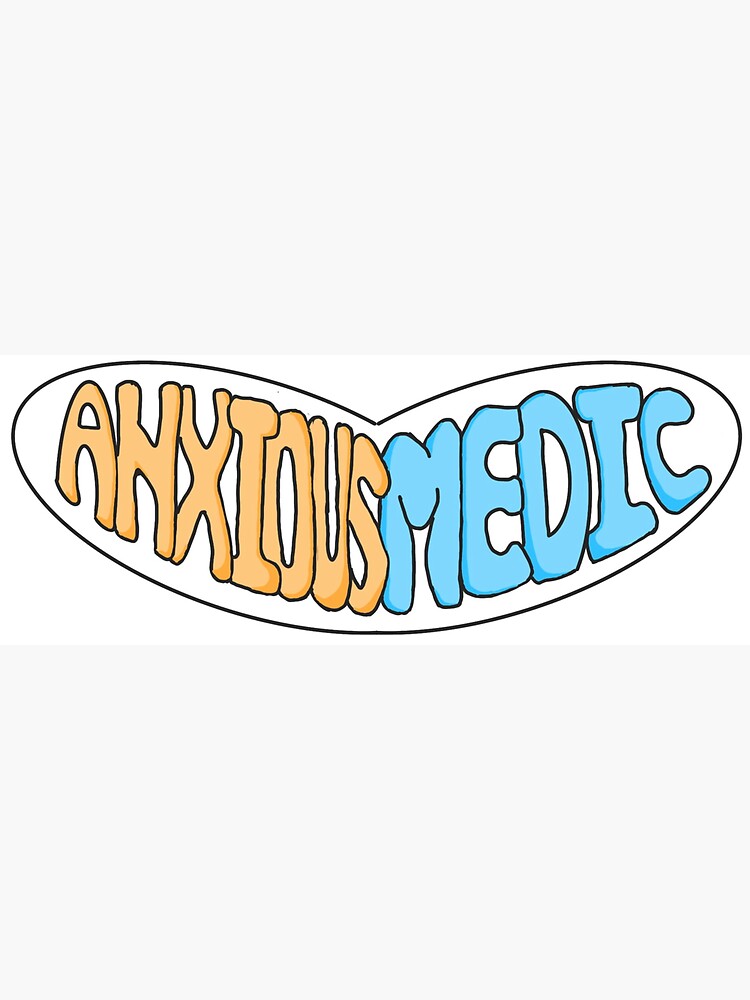 "Anxious Medic Logo " Sticker for Sale by carolineadesuyi | Redbubble