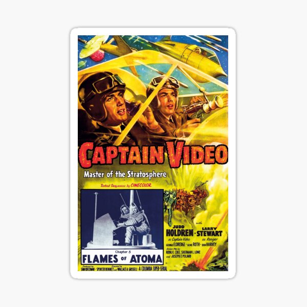 "CAPTAIN VIDEO Master of The Stratosphere" Sticker for Sale by ...