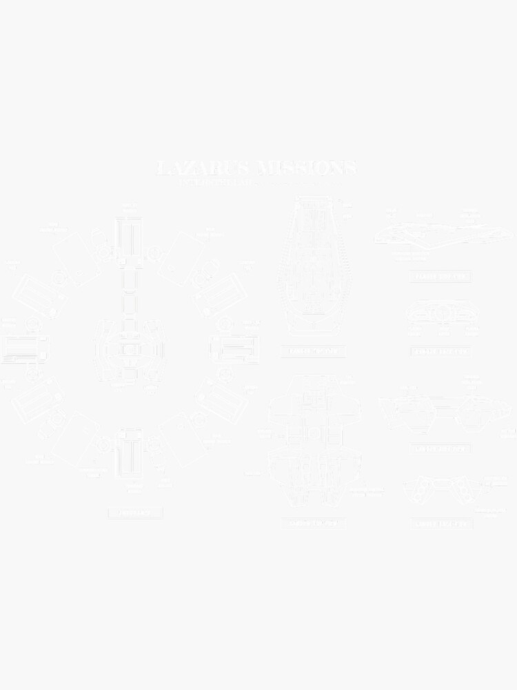 "Lazarus Mission Blueprint (Interstellar Movie) White Stencil-No ...