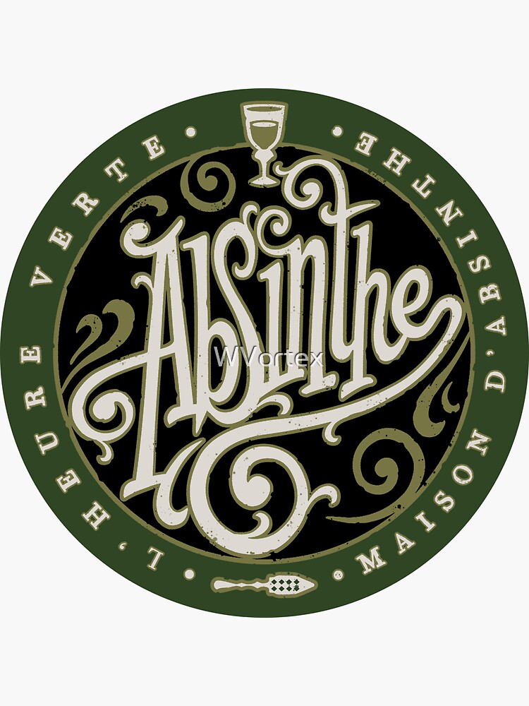 "Absinthe retro logo" Sticker for Sale by WVortex | Redbubble