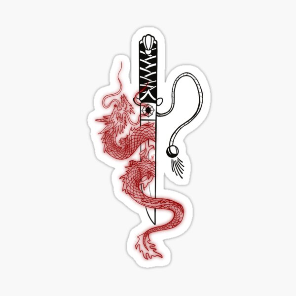 "Japanese Red Dragon @Marte" Sticker for Sale by lartedimarte | Redbubble