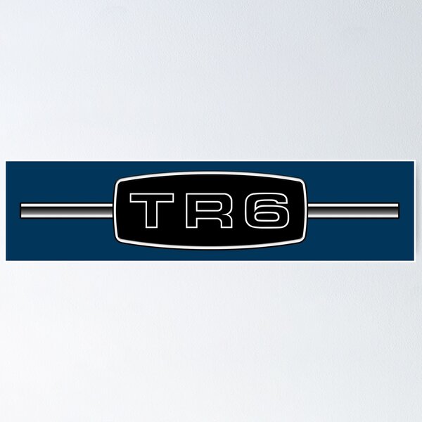 "Triumph TR6 Badge Logo with Cross-bar" Poster for Sale by CellularSong ...