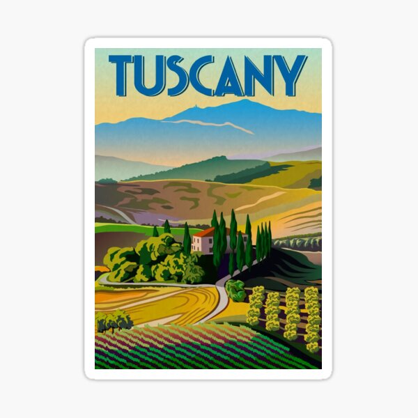 Travel To Tuscany Village Poster Sticker For Sale By Xhantroky Redbubble