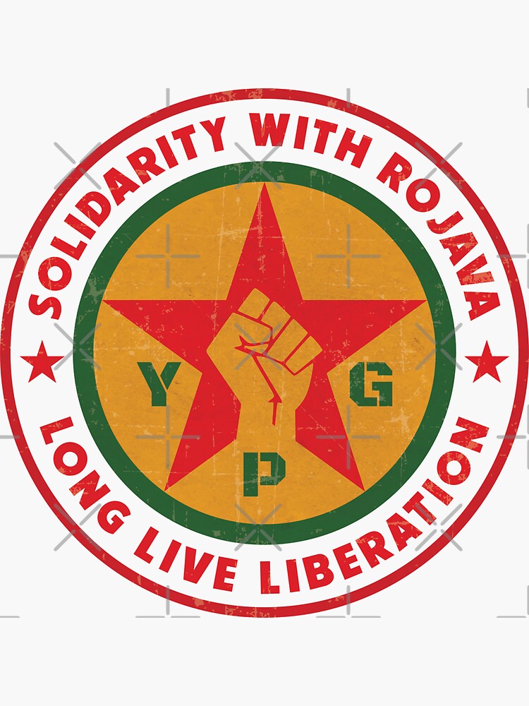 "Long Live Rojava YPG" Sticker for Sale by fezztee | Redbubble