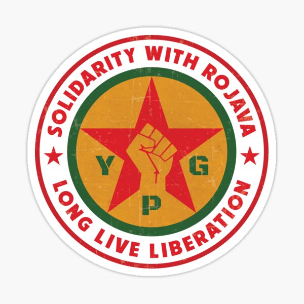"Long Live Rojava YPG" Sticker for Sale by fezztee | Redbubble
