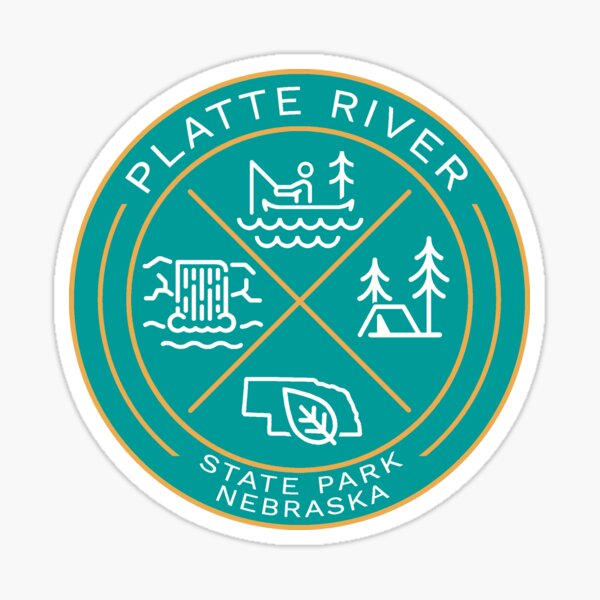 "Platte River State Park NE Heraldic Logo" Sticker for Sale by VanyaKar ...