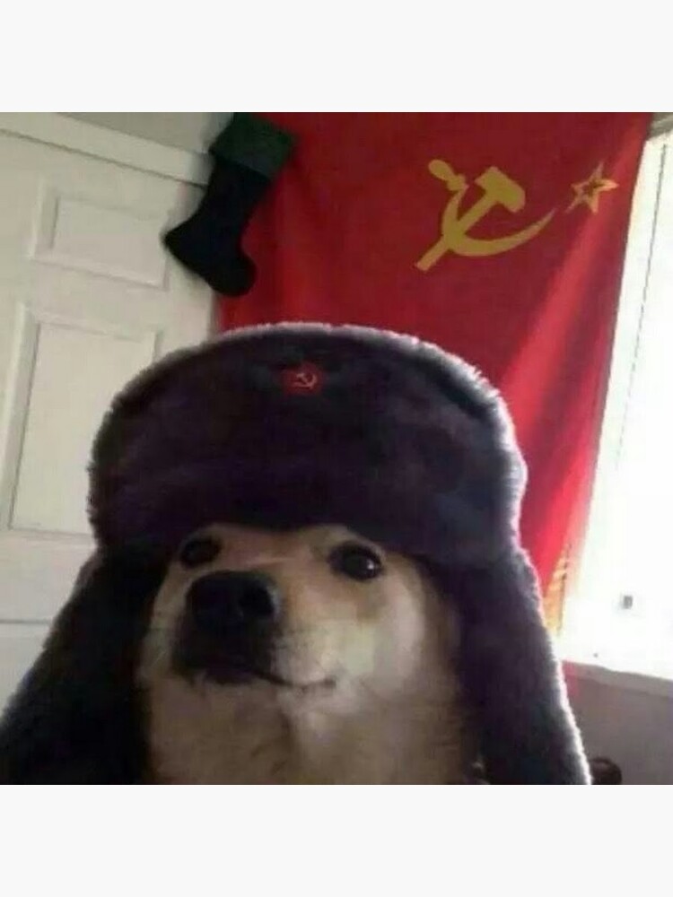 "Communist Doggo" Sticker by jimmbo | Redbubble
