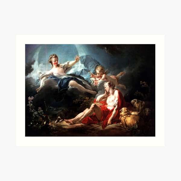 "Jean - Onore Fragonard - Diana and Endymion" Art Print for Sale by ...