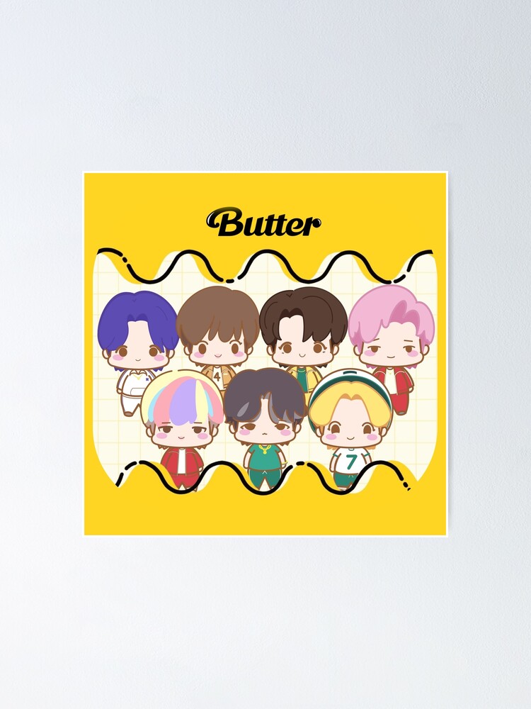 "Chibi BTS Butter OT7" Poster for Sale by jmicasa | Redbubble