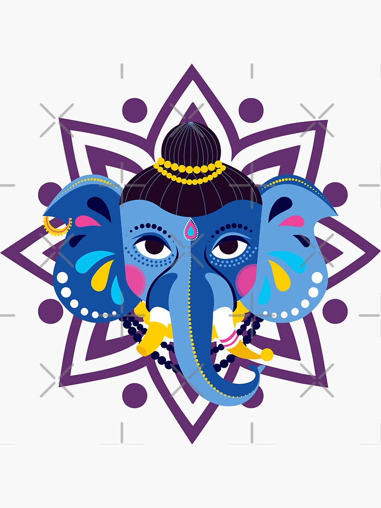 "Lord Ganesha" Sticker for Sale by GaliYoga | Redbubble