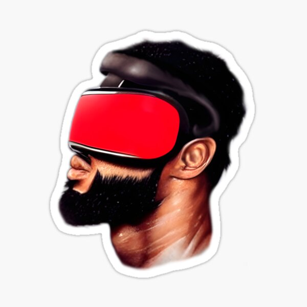 "VR Cool Afro Man (Center, Color, sticker, Portrait Closeup, 2800x2800 ...